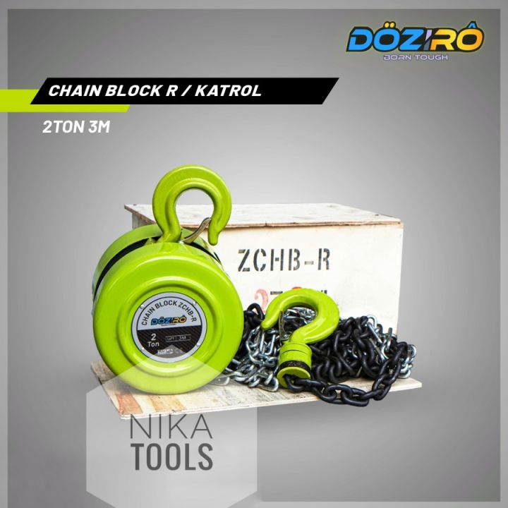 Chain Block 2 Ton x 3 Meter Takel Katrol Kerekan Doziro | Lazada Indonesia