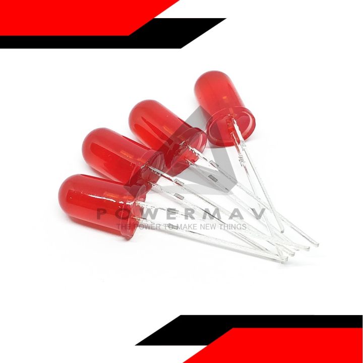 4pcs 5mm Led red Lights 5mm red Light Emitting Diode 3V DC for pcb ...