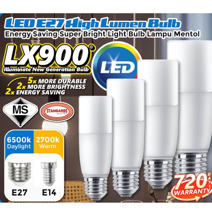 LED Bulb 5W 10W 15W 20W WarmLight 6500K Daylight LED STICKBulb E27 Mentol LED Rumah Light LED ...