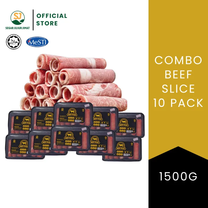 COMBO 10 Pack SJ BEEF Slice Shabu Steamboat BBQ 150 GM HALAL | Lazada