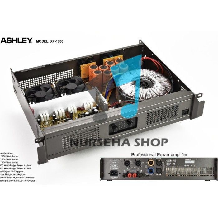 Power Ashley XP 1000 Original Power Amplifier CLASS H ASHLEY XP1000 XP ...