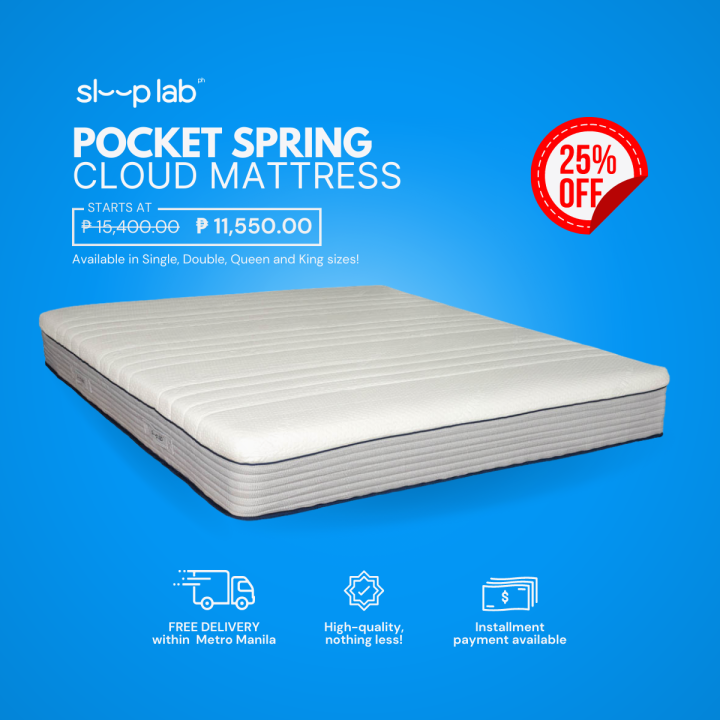Sleeplab Pocket Spring Cloud Mattress | Lazada PH