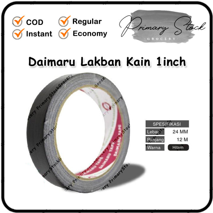 Lakban Kain Hitam Daimaru 1 Inch Solasi Kuat Isolasi Tebal Jilid Cloth ...