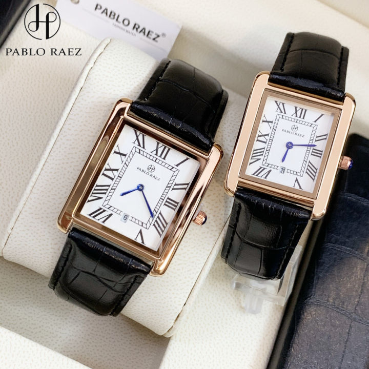 PABLO RAEZ Classic Roman Scale High Fashion Square Men and Women Watch ...