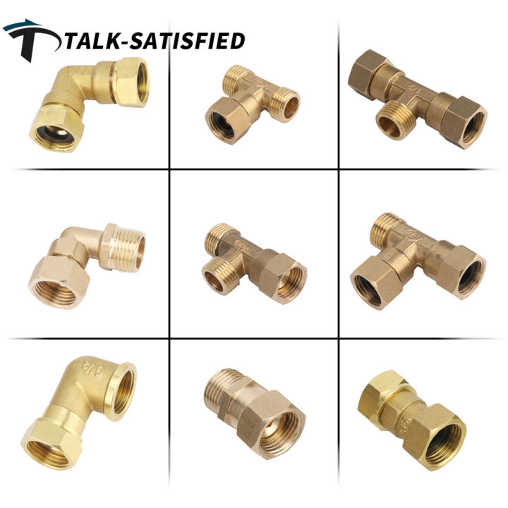 1 Pc 1/2" Male/Female Thread T Connector Brass Plumbing Pipe Joint ...