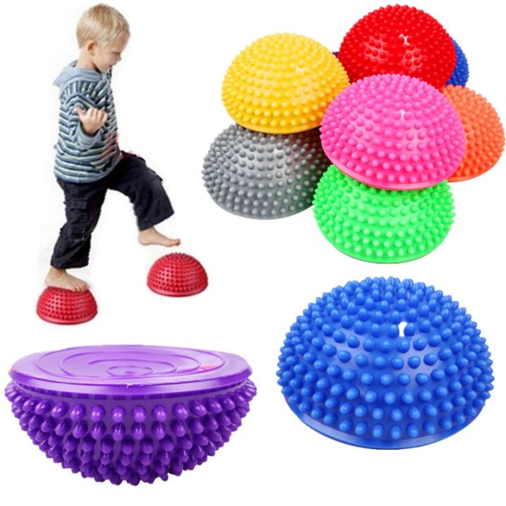 16cm Yoga Ball PVC Inflatable Massage Point Half Fit Ball Balance ...