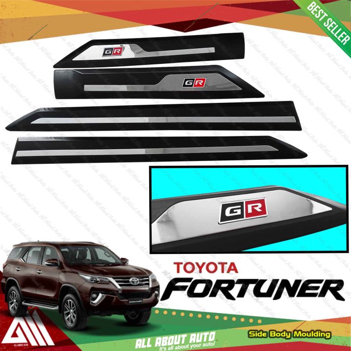 Toyota Fortuner 2016-2023 Two Toned Side Body Moulding / Cladding GR ...