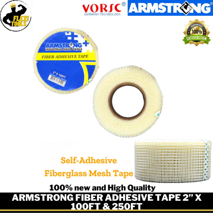 ARMSTRONG FIBER ADHESIVE TAPE 2” X 100FT & 250FT(FLEXI TOOLS) | Lazada PH