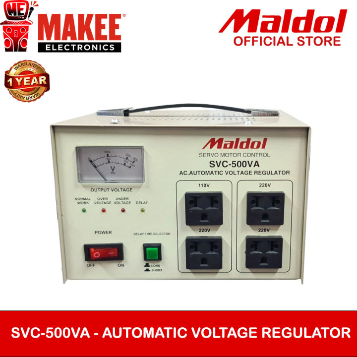 MALDOL AVR 500W Automatic Voltage Regulator SVC-500VA | Lazada PH