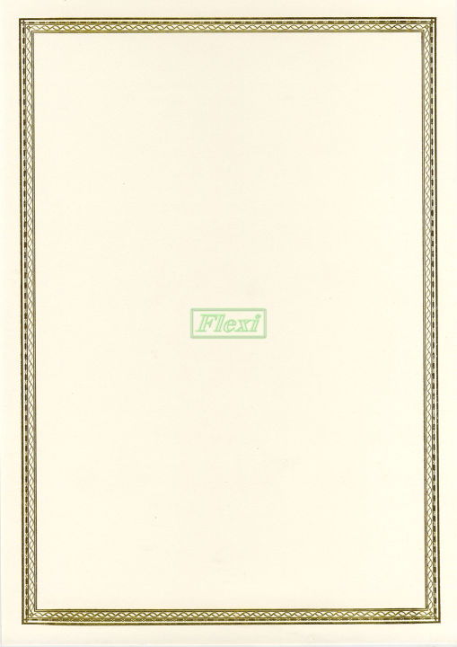A4 sized GDB03 High Quality Certificate Paper with Gold Simple and ...