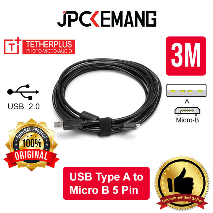 Kabel Kamera TetherPlus USB 2.0 Micro B to Type A 3M Tether Plus Cable ...