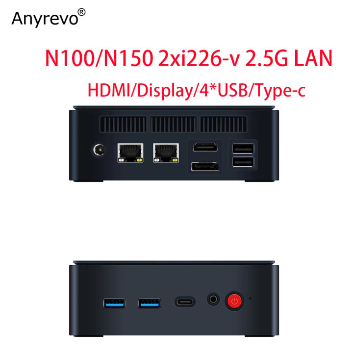 Fanless Network Firewall Hardware Intel N100 N150 2*i226-v 2.5G LAN 4 ...