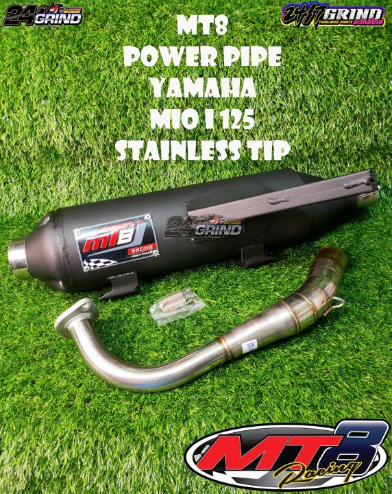 MT8 POWER PIPE YAMAHA MIO I 125 / MIO SOUL I GT 125 STAINLESS TIP ...