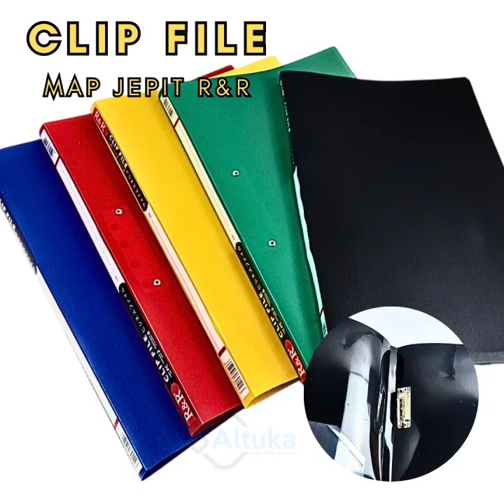 Clip File Plastik Folio / Map Jepit Plastik Folio Warna Polos | Lazada ...