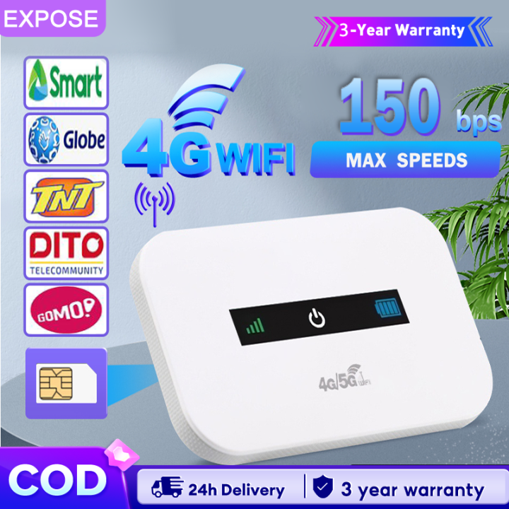 ALL SIM Pocket WiFi Router for Travel with Slot 2100mAh LTE Mobile ...