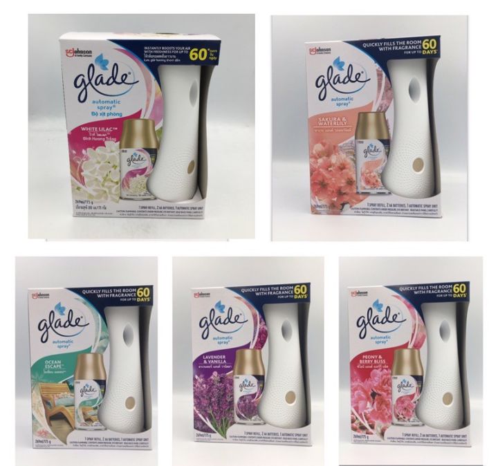 Glade automatic spray (Peony & Berry Bliss, Sakura & Waterlily, Ocean ...