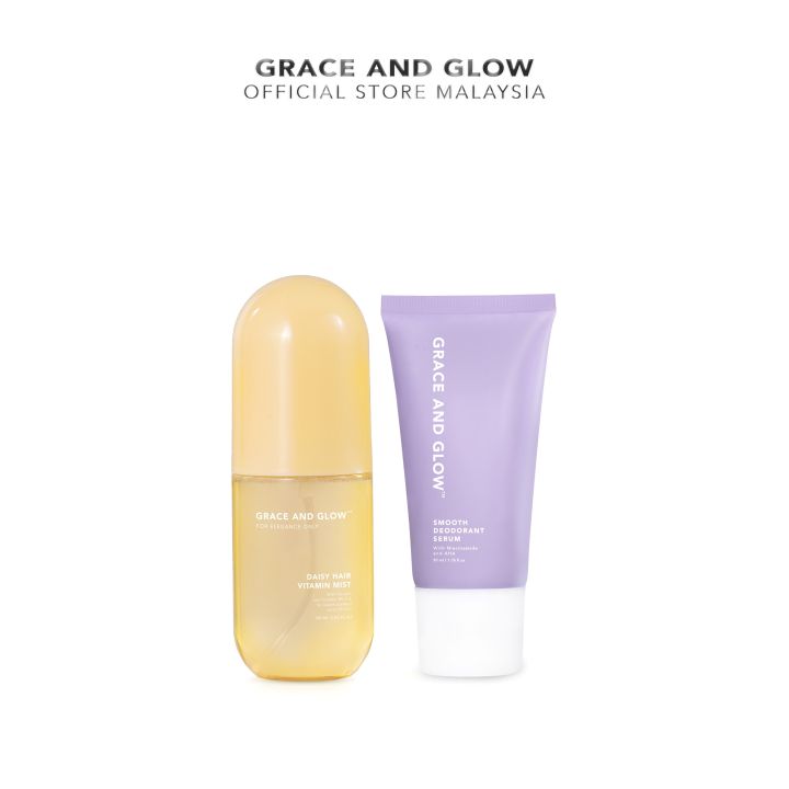 Grace and Glow NEW BUNDLE 2IN1 BO Smooth Deodorant Serum + Daisy Hair ...