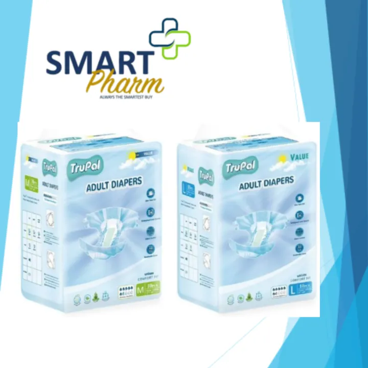 TRUPAL VALUE ADULT DIAPERS M / L 10S | Lazada