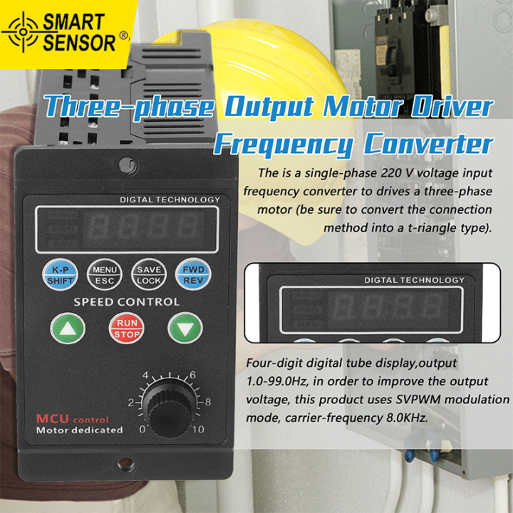 SMART SENSOR 220 V Single-phase Input Three-phase Output Motor Driver Frequency Converter with ...