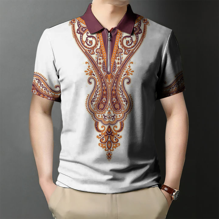 Zipper Polo For Men Asean Attire For Men Polo Shirts For Men Ethnic ...