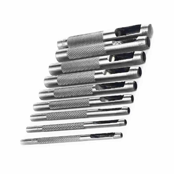 9pcs/Set Round Hollow Punch Set 2.5-10mm Leather Craft Punch Tool ...