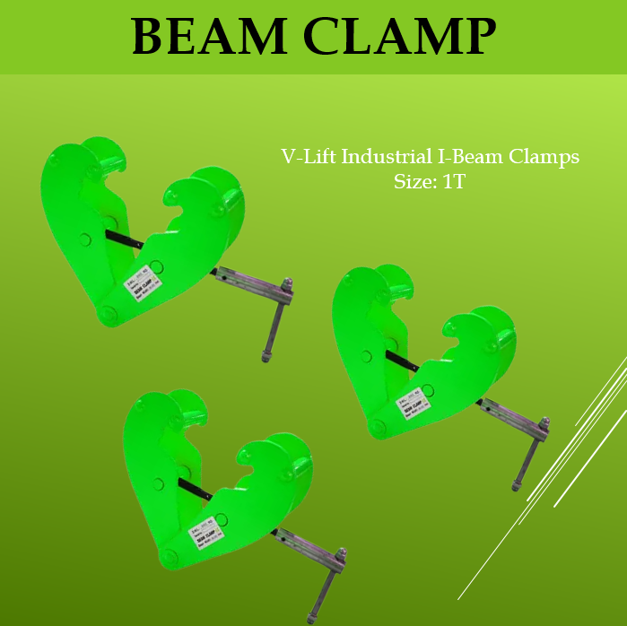 1T -5T Green Girder Clamp Steel Universal LIFTING Beam Clamp V-Lift ...