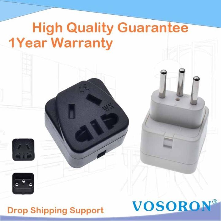 White Black 3pin Switzerland Conversion Plug Adapter US/EU/AU 3 Pin ...