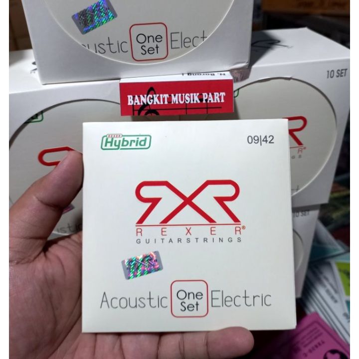 SENAR GITAR AKUSTIK REXER UKURAN 0,9 SAMA 0,10 HYBRID | Lazada Indonesia