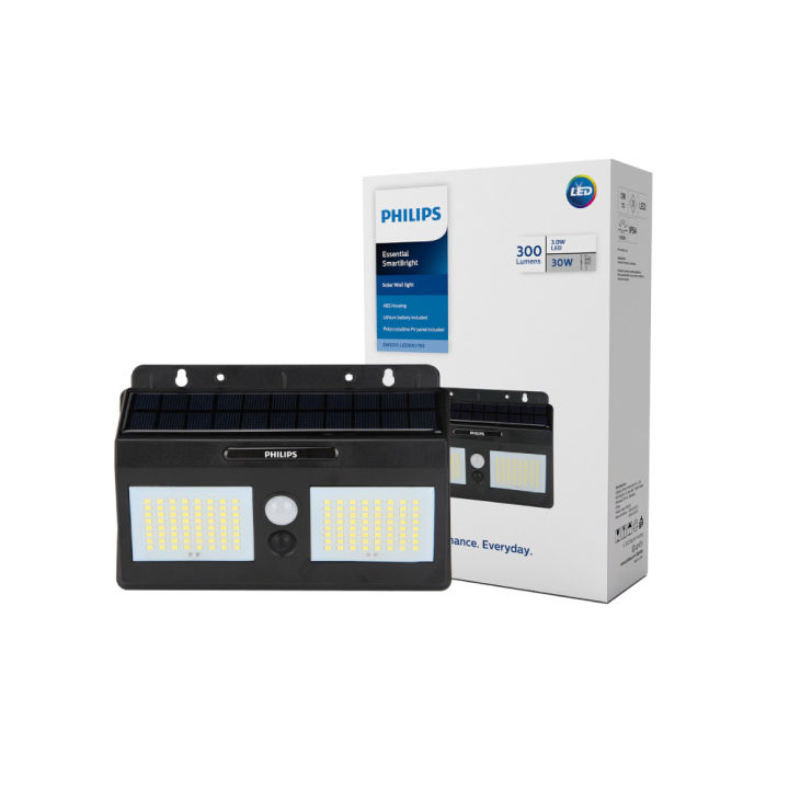 Philips Lighting Essential SmartBright Solar Wall Light BWS 010 300lm ...