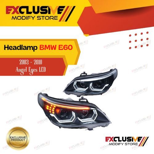 HEADLAMP BMW E60 LCi / PRE-LCi (2008 - 2010) / (2003 - 2007) ANGEL EYES ...