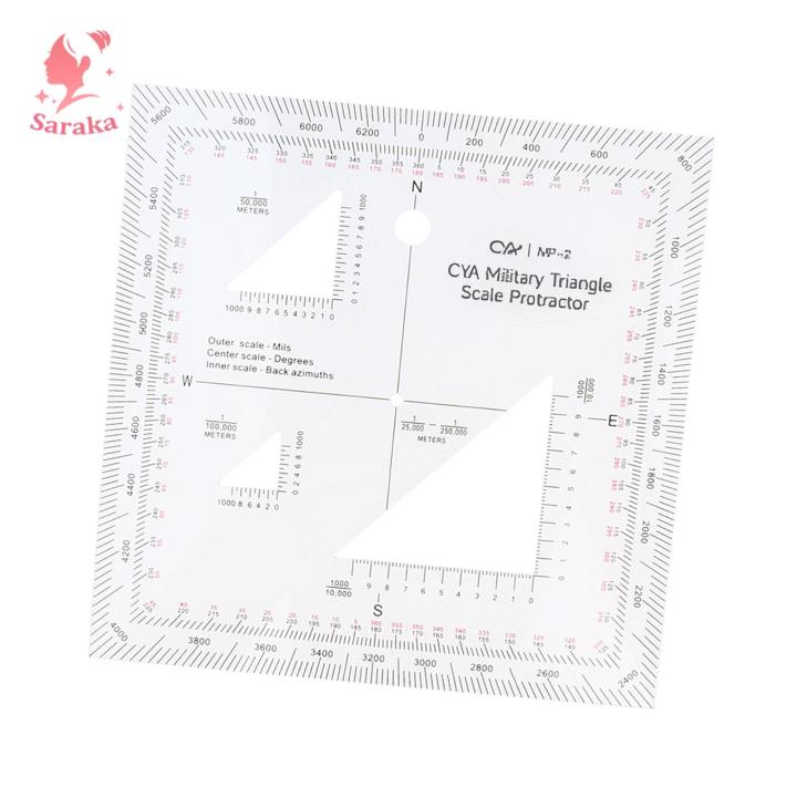 Saraka 5 \\ "X 5 \\" UTM/พิกัดโปรแทรคเตอร์สำหรับการอ่านแผนที่ | Lazada ...
