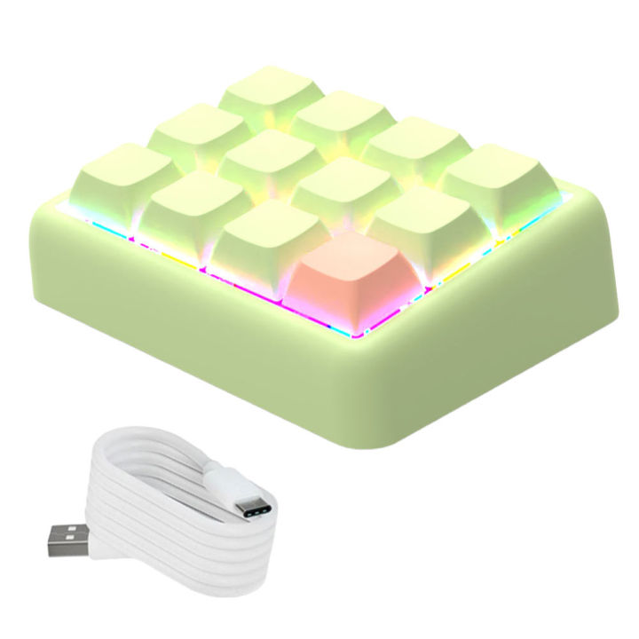12 Keys Macro Keypad Wired Programmable Hot Swappable Keyboard Mini One ...