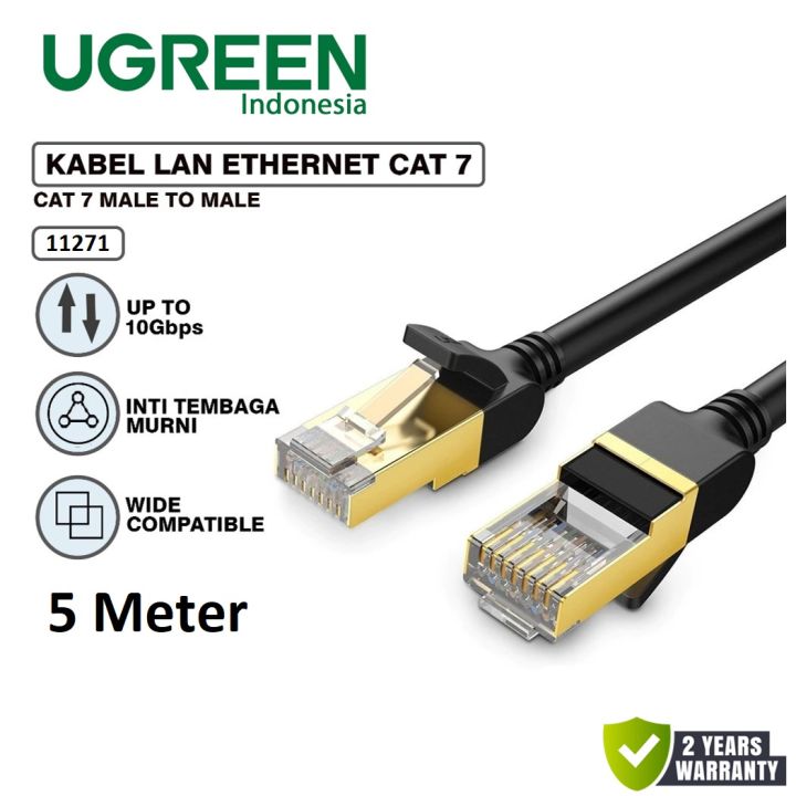 UGREEN 11271 Kabel LAN RJ45 CAT 7 Gigabit 5 Meter 5M Ethernet FTP 10Gbs ...