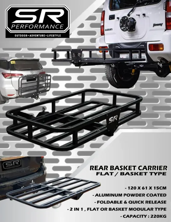 SR Performance Rear Basket Carrier Single Hitch Flat / Basket Type ...