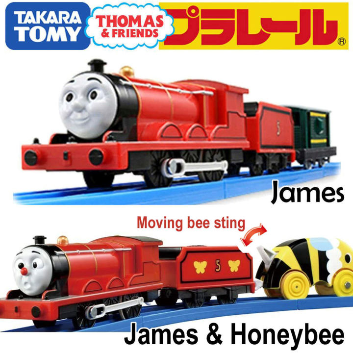 [SG STOCK] TOMY Plarail TS-05 JAMES - TS-14 JAMES and HONEYBEE - Thomas and Friends Motorised ...