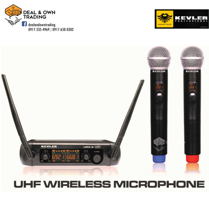 Kevler URX-2H Dual Handheld Wireless Microphone Set | Lazada PH