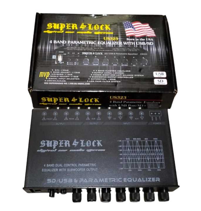 Parametrik super lock equalizer 4 band USB / SD | Lazada Indonesia
