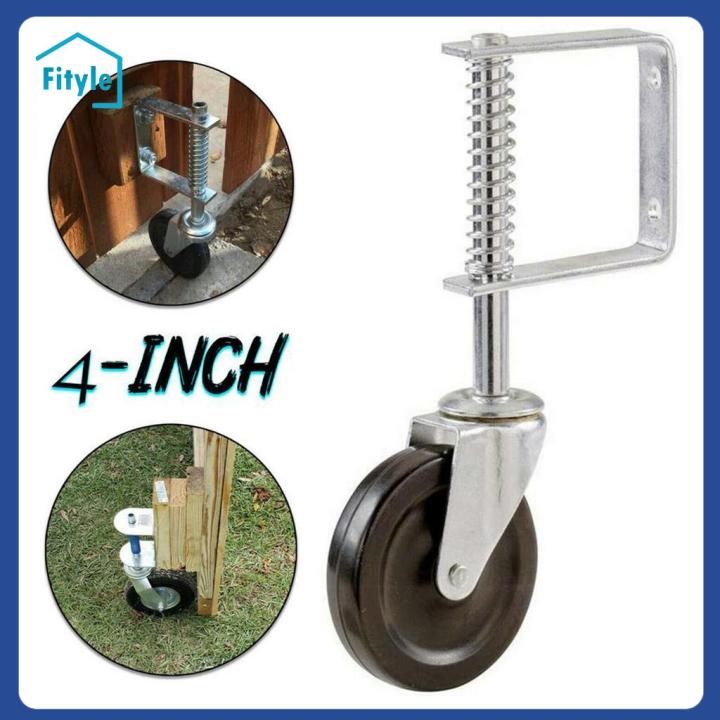 Fityle 4-Inch Spring Loaded Gate Caster, 60kg Capacity, Fence Hardware ...