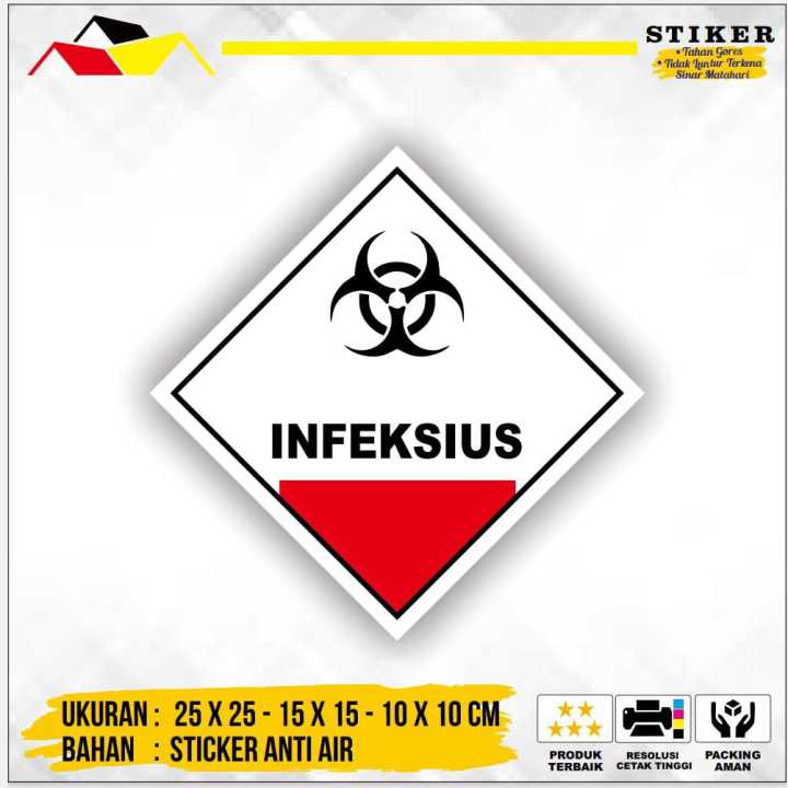Stiker Simbol Label K3 B3 Hazmat Infeksius | Lazada Indonesia
