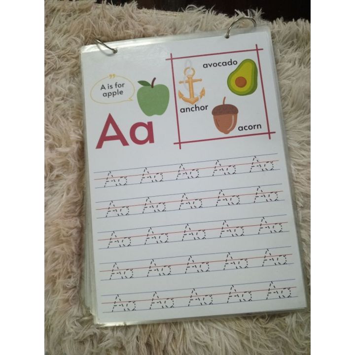 Laminated Alphabet Tracing Pad Worksheet For Kids A4 Size | Lazada PH