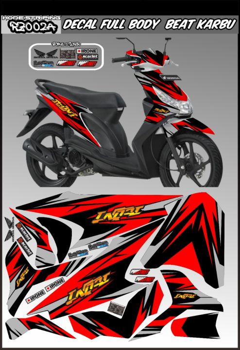 decal sticker full body honda beat carbu/striping variasi full body ...