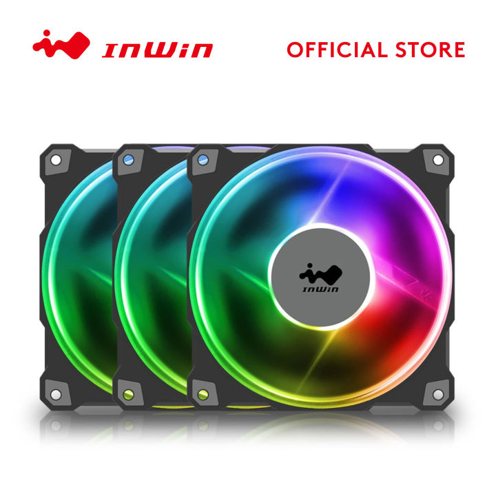 InWin Jupiter AJ120 High Airflow ARGB Case Fan x3 with ARGB Controller ...