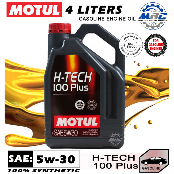 Motul H-Tech 100 Plus 5w-30 1 Liter and 4 Liters 100% Synthetic ...