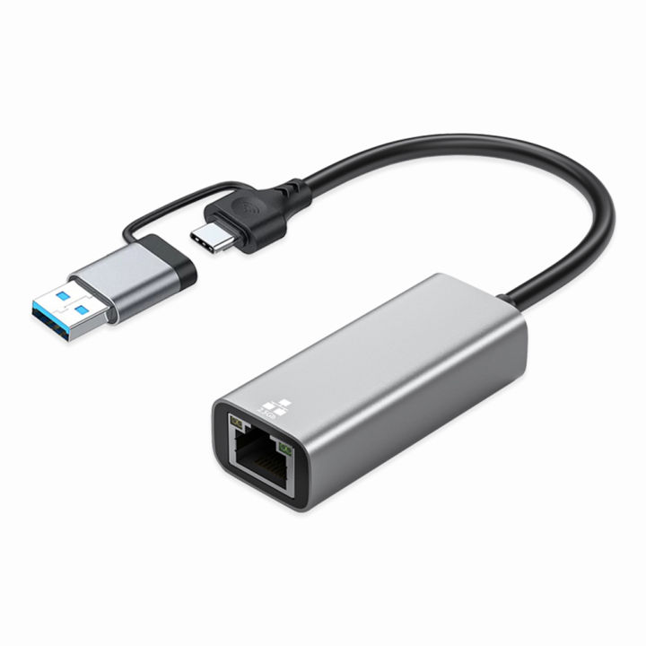 2.5G Wired USB 3.0 Type-C To RJ45 Ethernet Adapter 2500Mbps RJ45 LAN ...