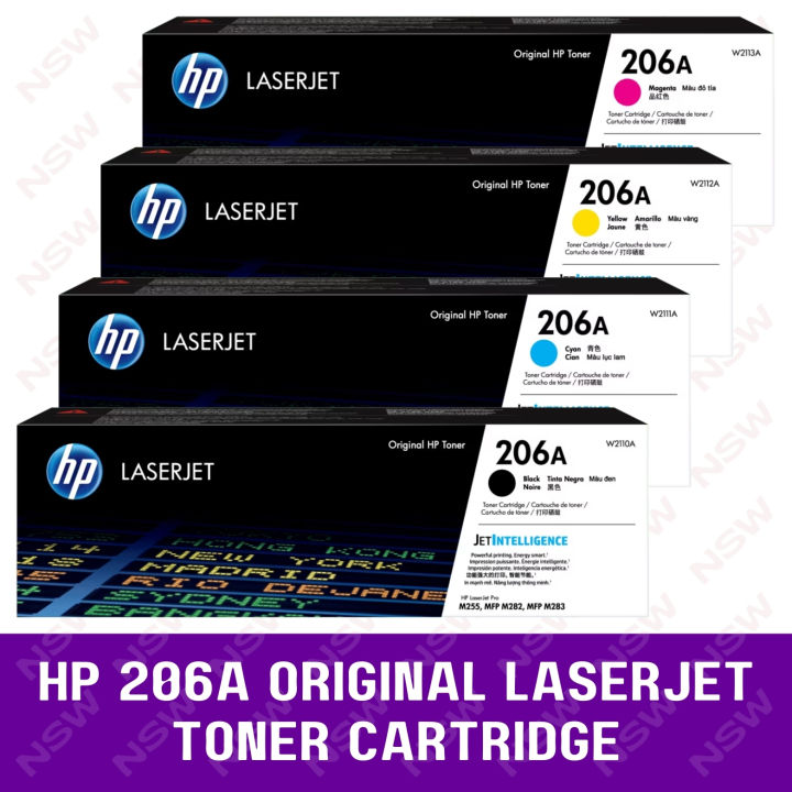 HP 206A Original LaserJet Toner Cartridge - Black (W2110A) or Cyan ...