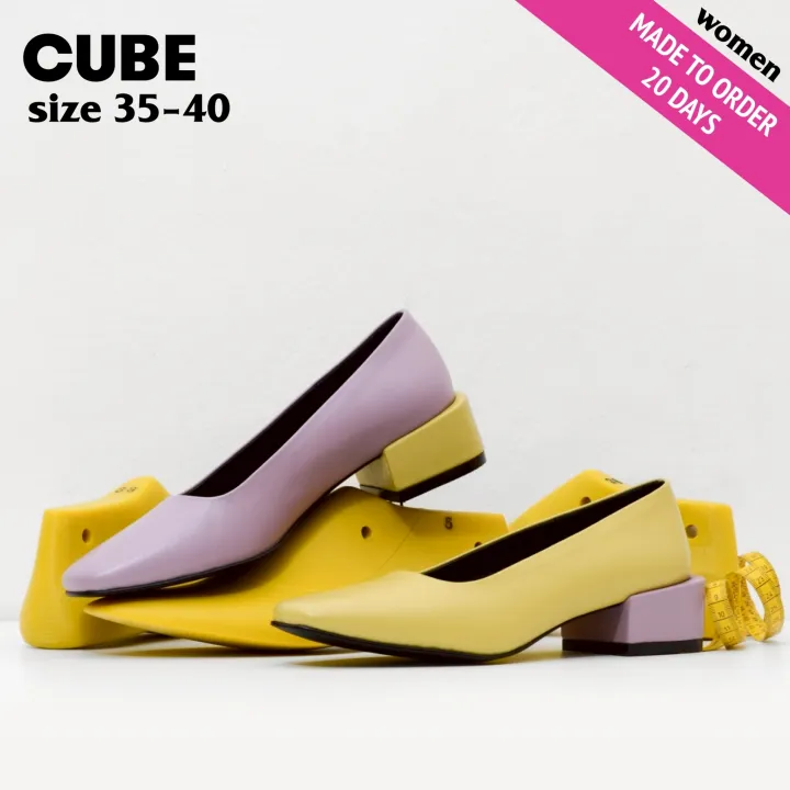 รองเท้าคัทชูส้นสูงผู้หญิง รุ่น CUBE 📌 (( สินค้า Made Made To Order 14 ...