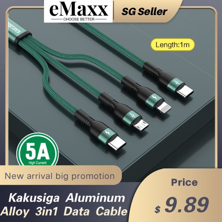 kakusiga 3in1 type c charging cable PD20w and 5A usb c to type c ...