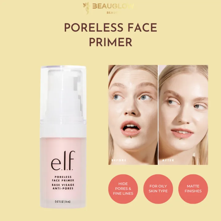 ELF Poreless Face Primer For Oily Skin, Hide Pores Fine Lines Wrinkles ...
