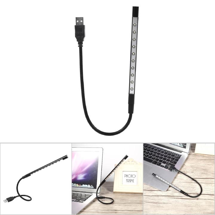 Mini USB LED Reading Light 5V Flexible Lamp Flashlight with 10 LED ...
