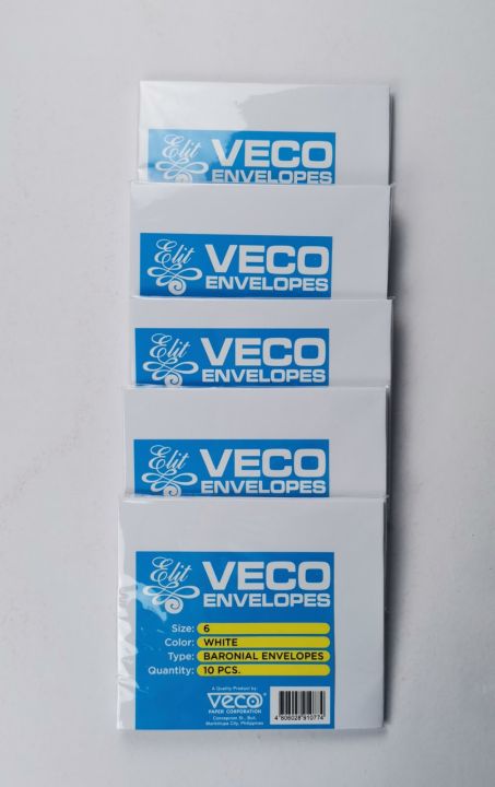 Veco Elit baronial envelope Vellum White 100gsm #6 5x6in (10pcs/set x ...